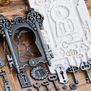Re-design With Prima locks AND Keys 5 X 8 Mould - Etsy