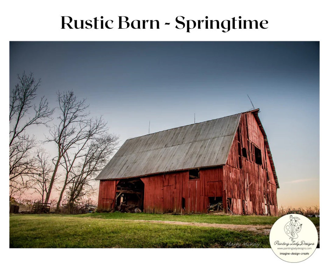 RUSTIC BARN - SPRINGTIME - Decoupage Paper - Painting Lady Designs - 24 ...