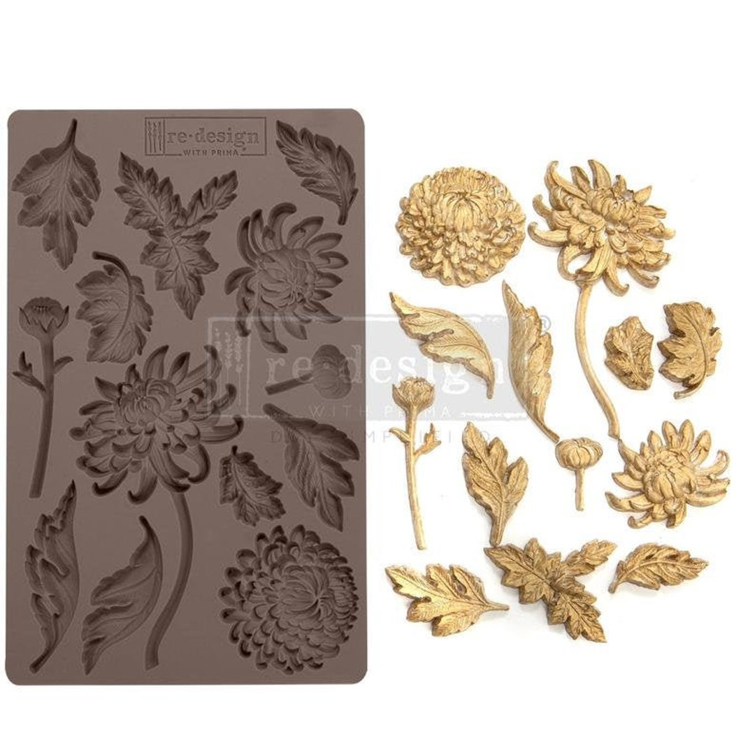 Re-design With Prima "botanist Floral" 5 X 8 Mould, Home Decor ...
