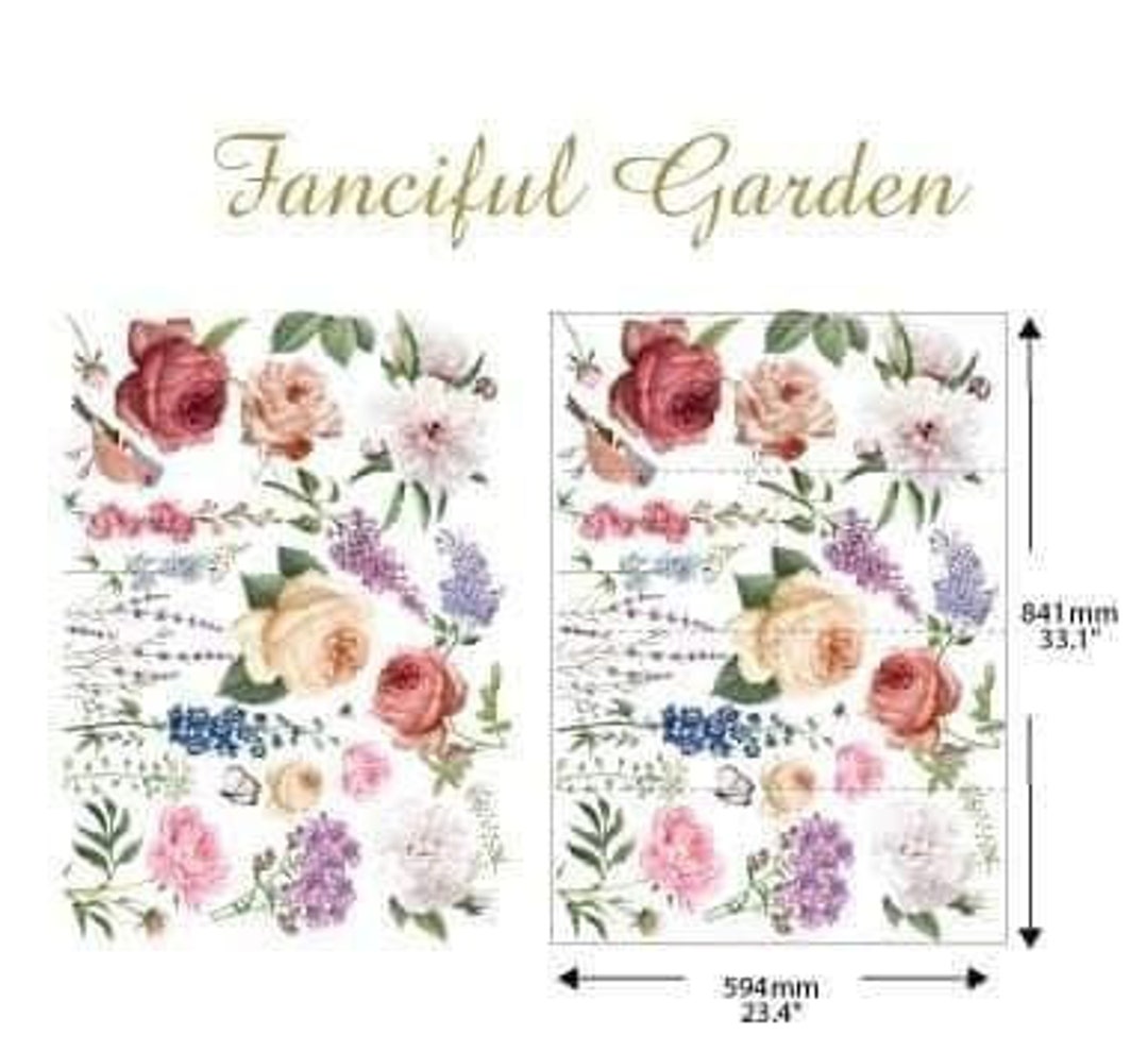 FANCIFUL GARDEN Transfer- A1 Transfers, Grace on Design , Mint by ...