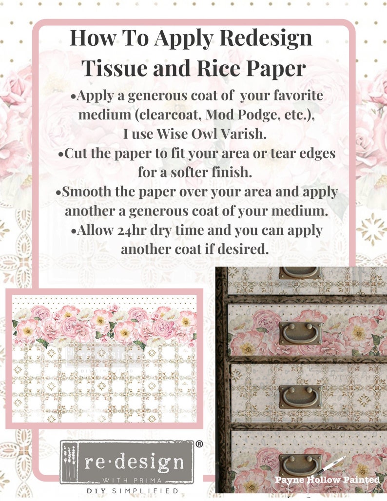 MARIGOLD Re-design With Prima Decoupage Decor Tissue Paper | Etsy