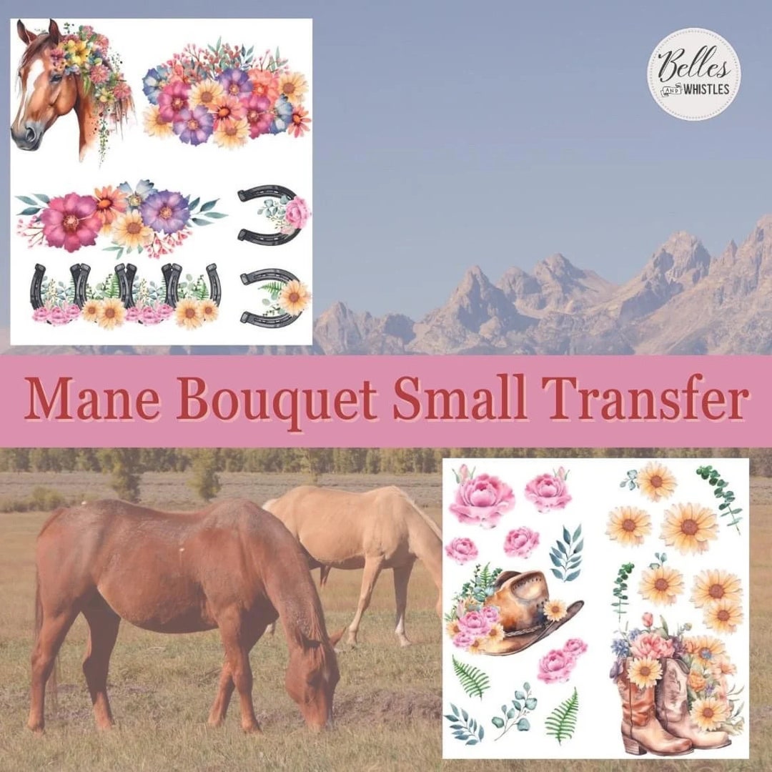 MANE BOUQUET | Rub on Transfer | Belles and Whistles | Furniture | 4 ...