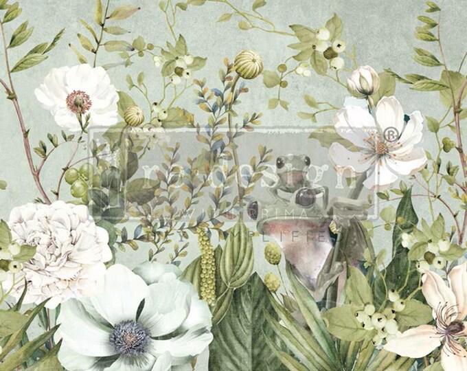 FROGGY MEADOW GREENS | Re-design With Prima | A1 Decoupage Fiber Paper ...