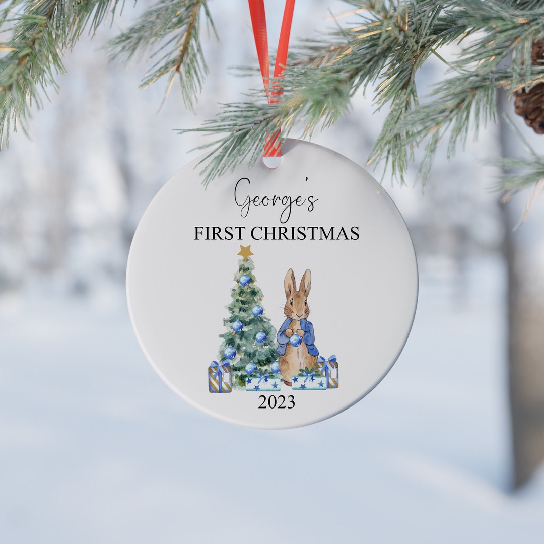 Personalised First Christmas Decoration, Christmas Bauble, Baby's First ...