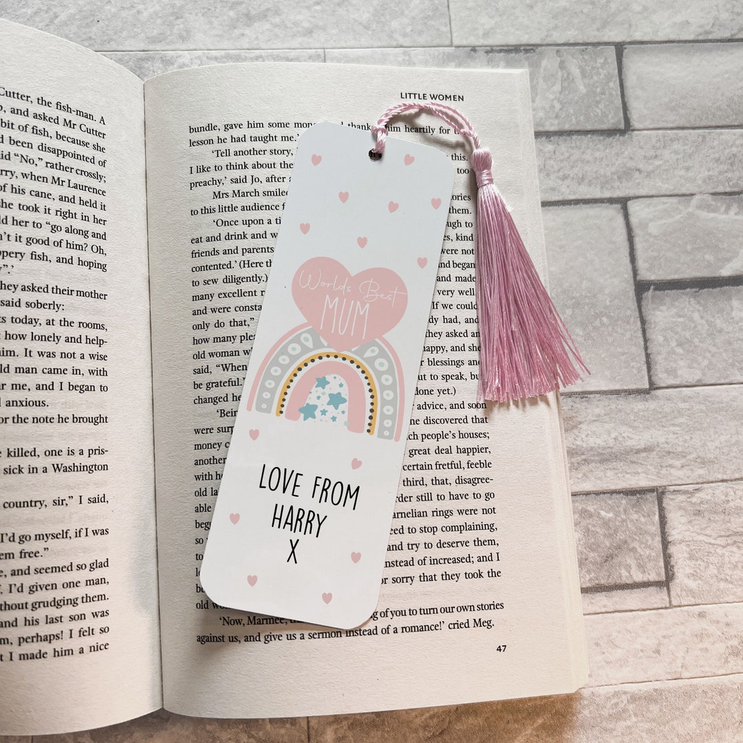 Aluminium Mothers Day Bookmark, World Best Mum Bookmark, Personalised ...