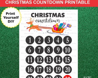 12 Days of Christmas Countdown Coloring Page PDF - Etsy