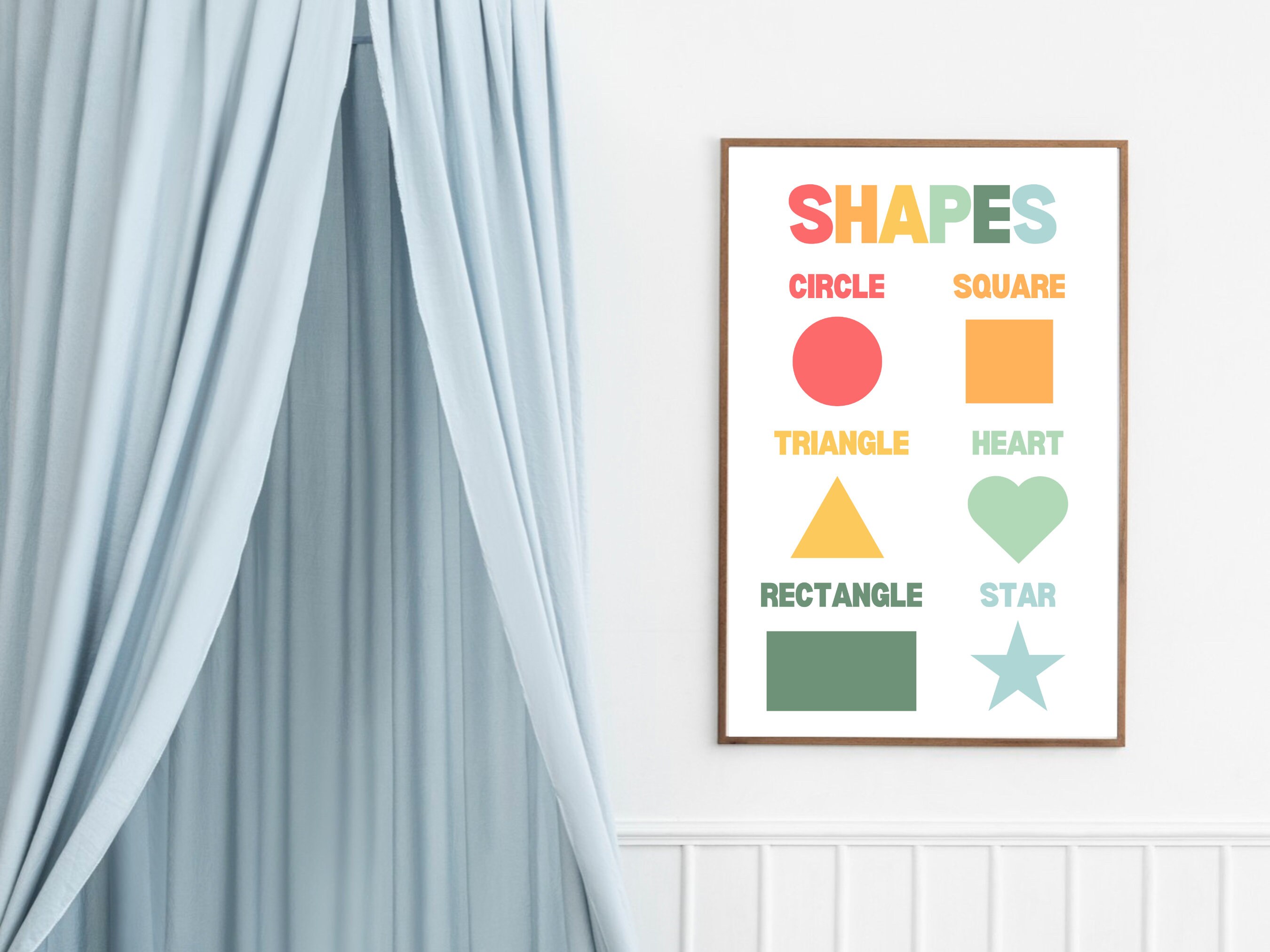 Shapes Rainbow Printable - Nursery / Classroom Printable - Etsy