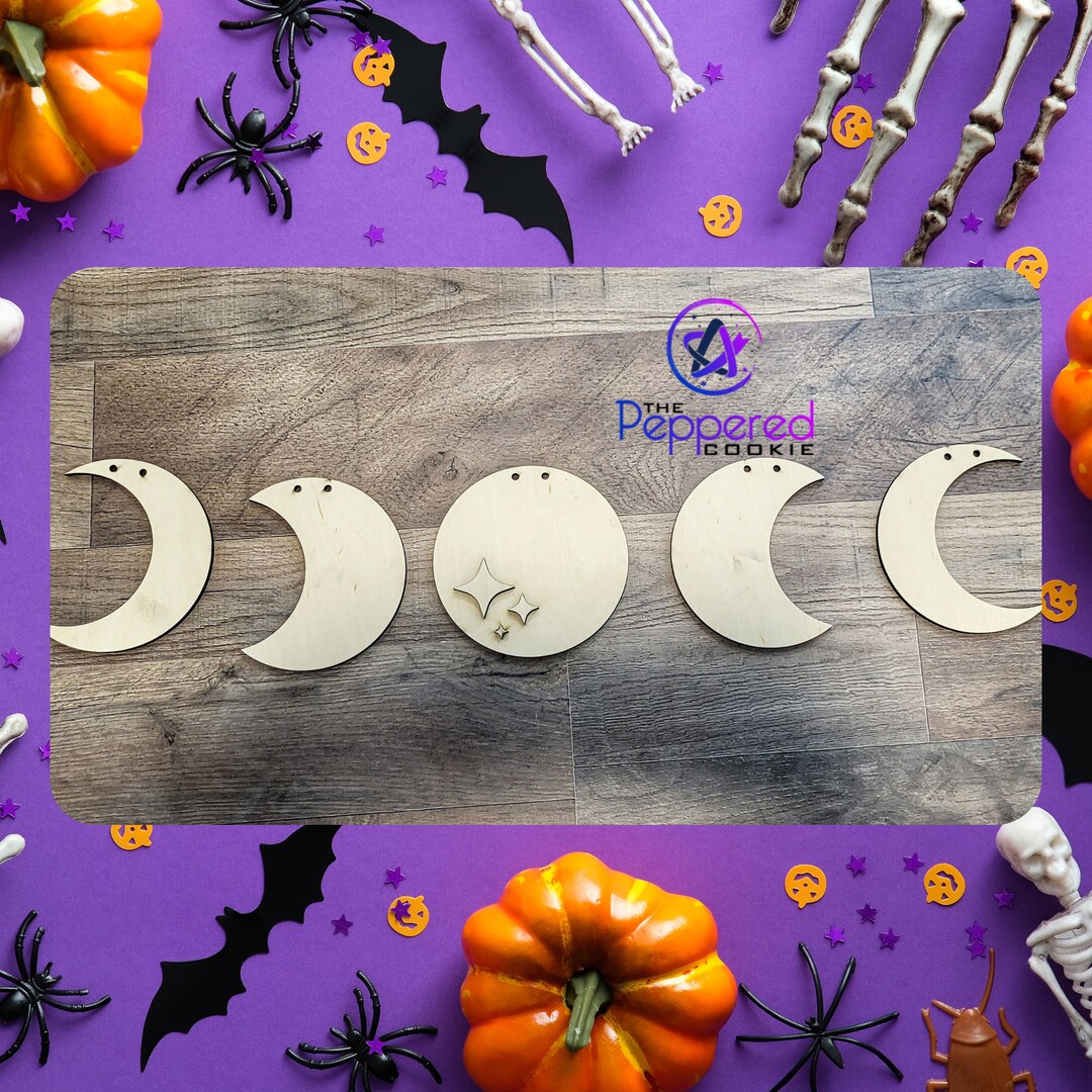 DIY Moon Phases Wood Banner: 3D Garland Kit - Etsy