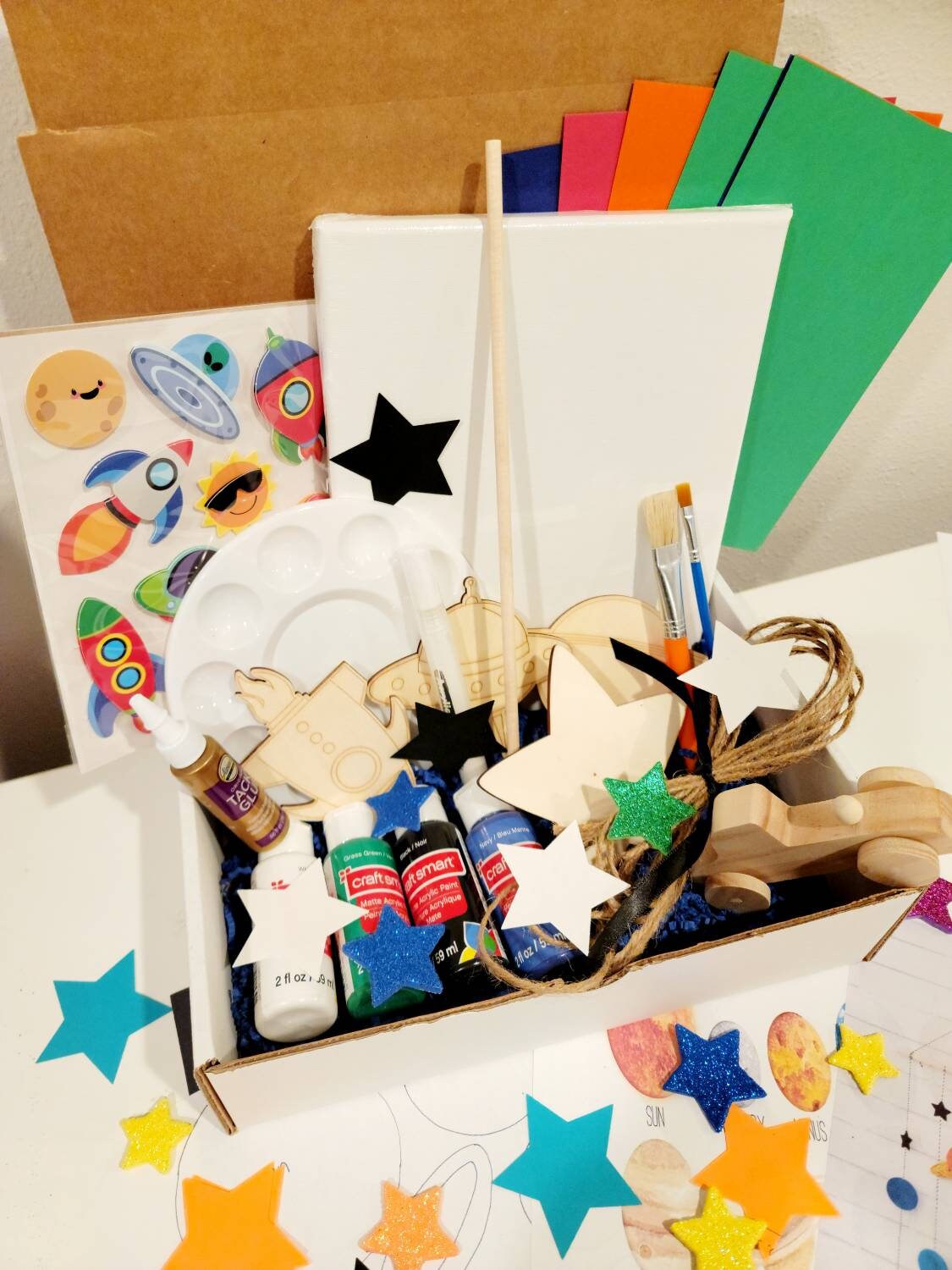 Boys Craft and Activity Box Space Crafts DIY Planet Mobile | Etsy