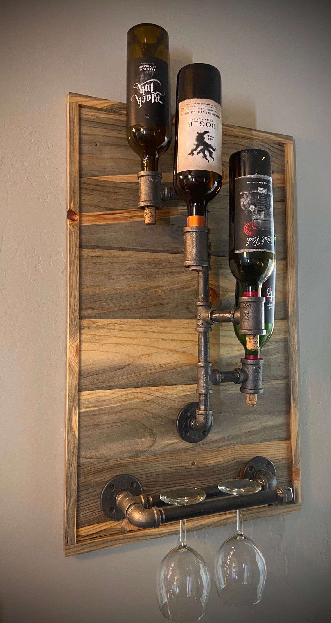 Wine Bottle and Wine Glass Decoration - Etsy