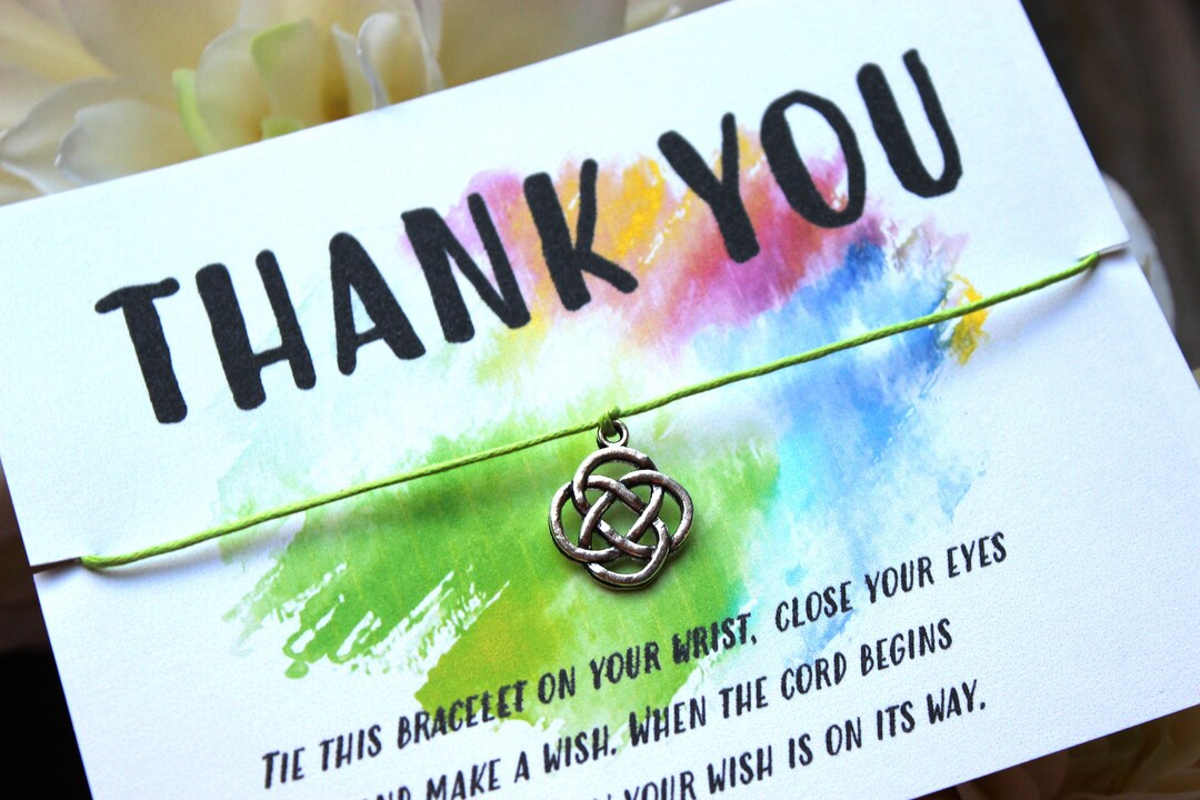 Thank You Wish Bracelet, Thank You Gifts, Inexpensive Appreciation ...