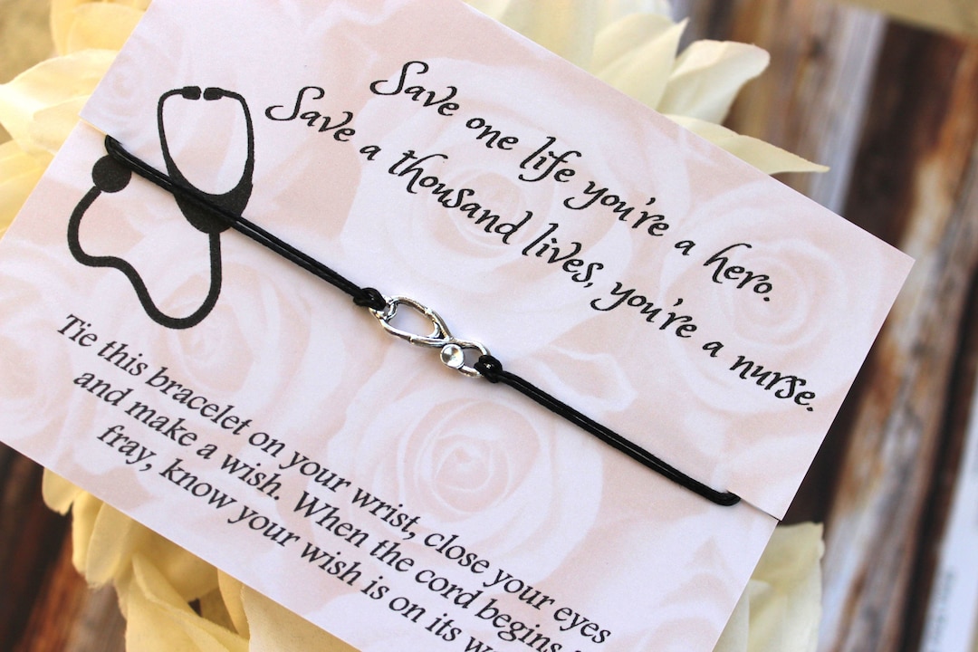 Save One Life Your A Hero Wish Bracelet, Nurse Gifts, Nurse Jewelry ...