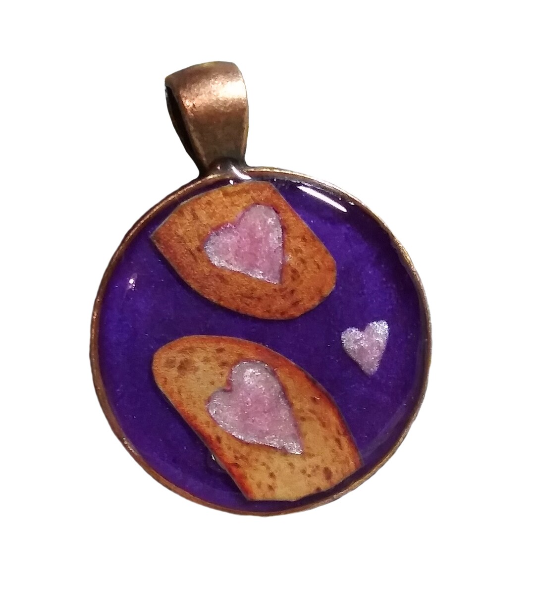Bread Hearts Purple Pink copper illuminate fluorescent glow-in-the-dark ...