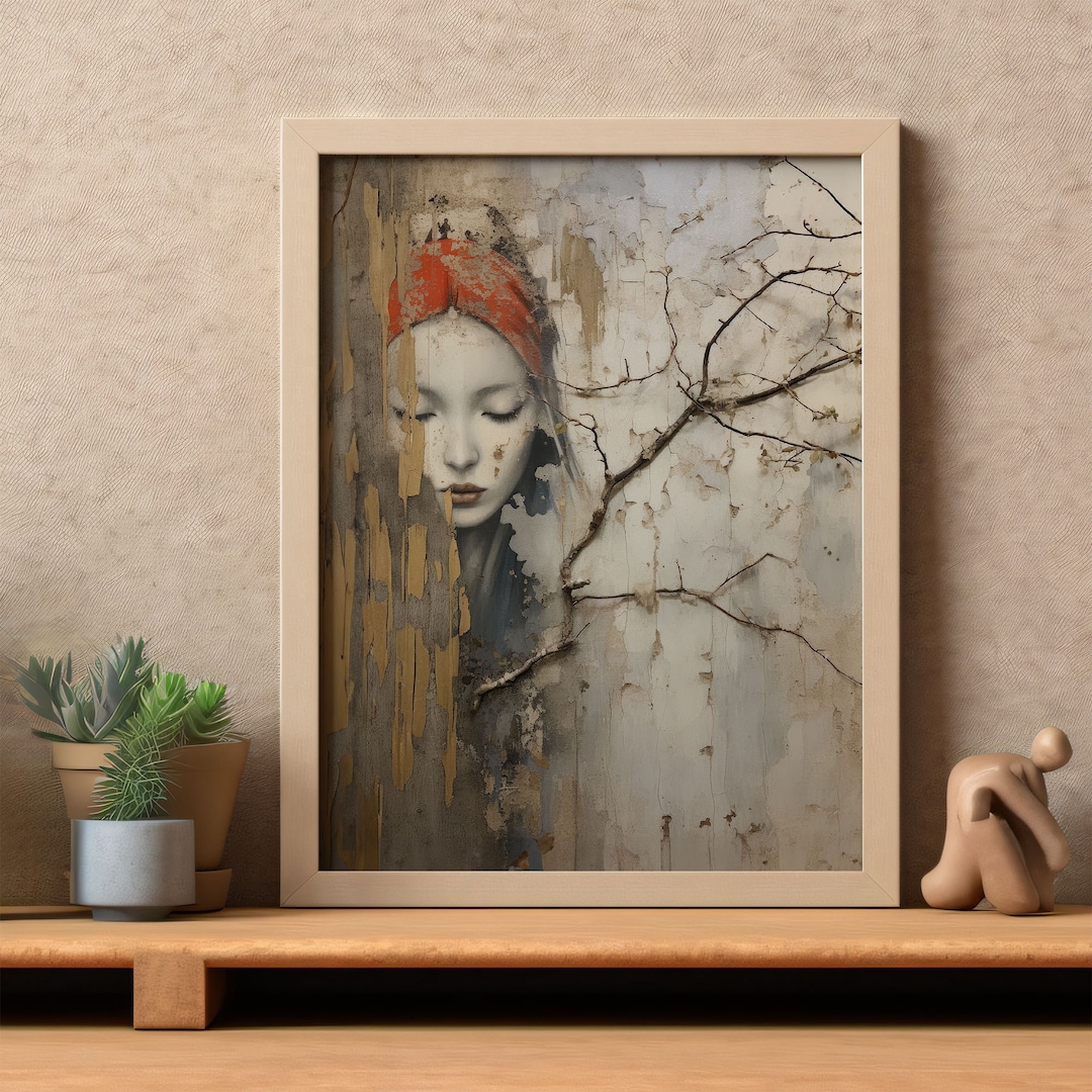 Decorative Art Print Wabi Sabi Wall Art Japanese Woman - Etsy