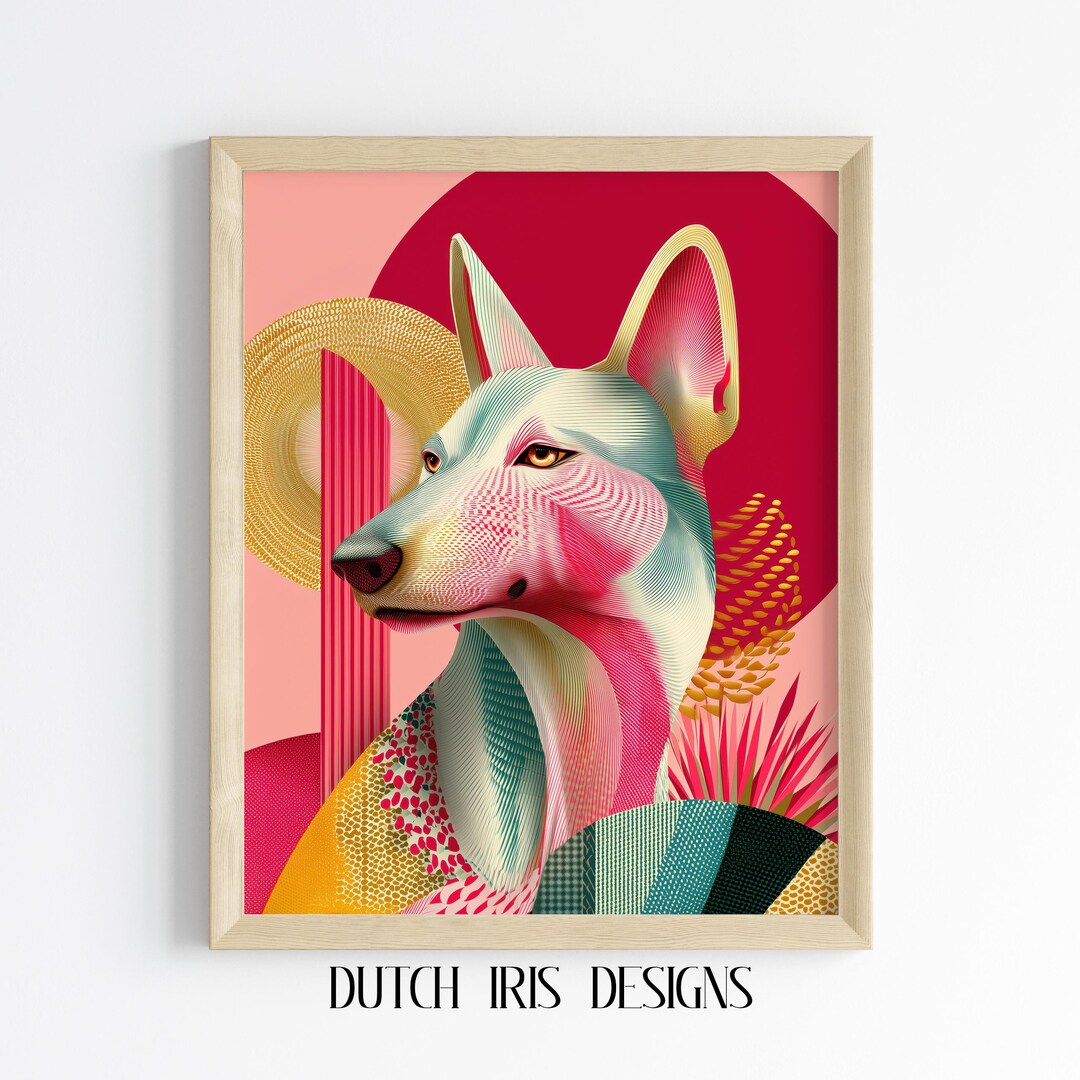 Majestic Wolf Portrait With Geometric Arches - Bold Boho Wall Art ...