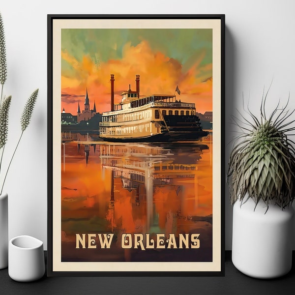Riverboat Wall Art - Etsy