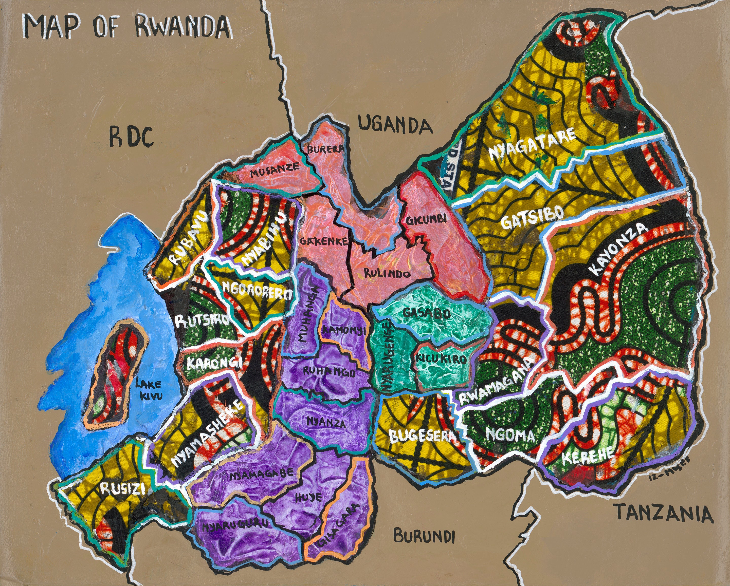 Map of Rwanda by Izabiriza Moise - Etsy
