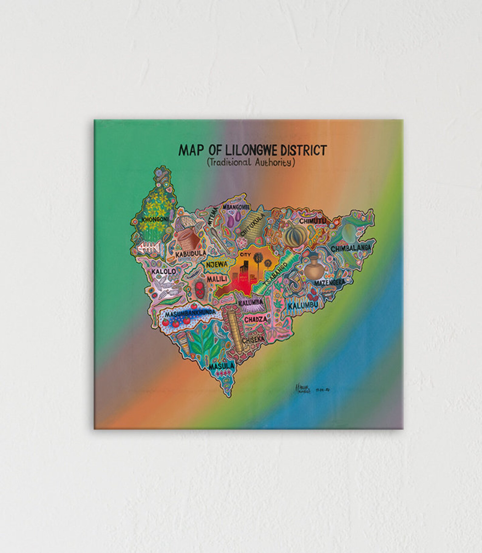 Map of Lilongwe, Malawi by George Mkumbula - Etsy