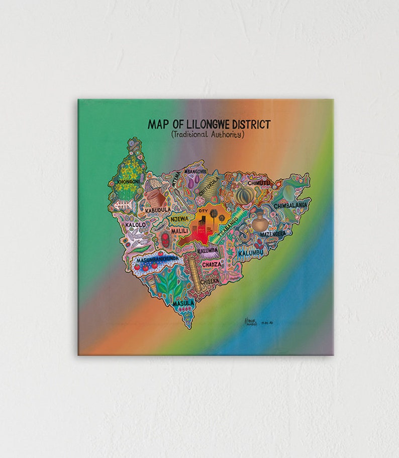 Map of Lilongwe, Malawi by George Mkumbula - Etsy