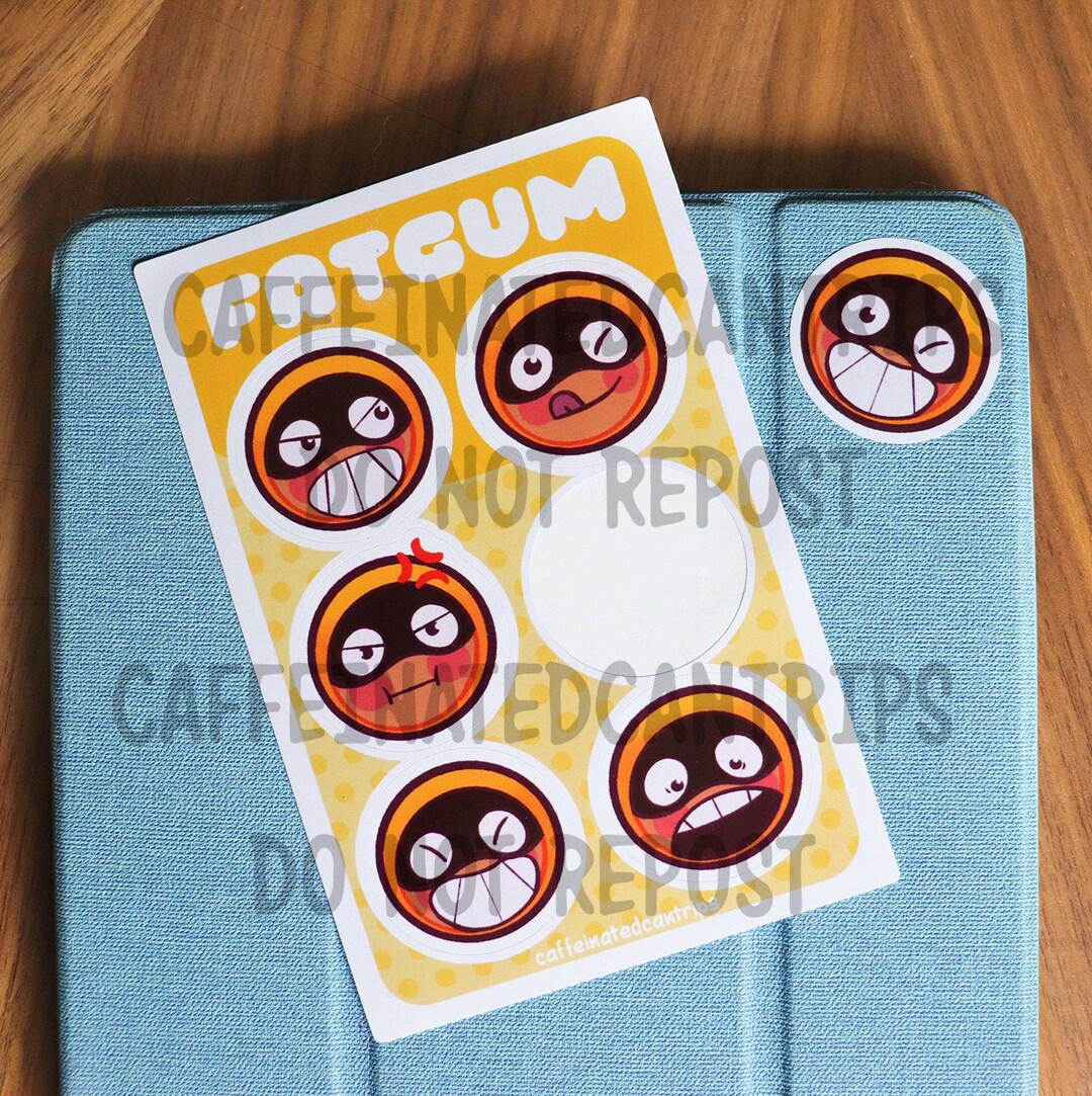 Mr Gum Sticker Sheet - Etsy