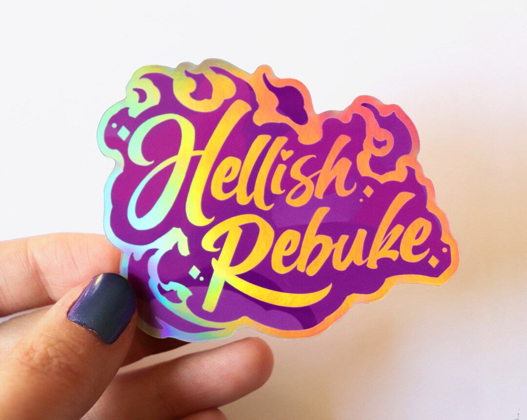 Holographic Hellish Rebuke Sticker - Etsy