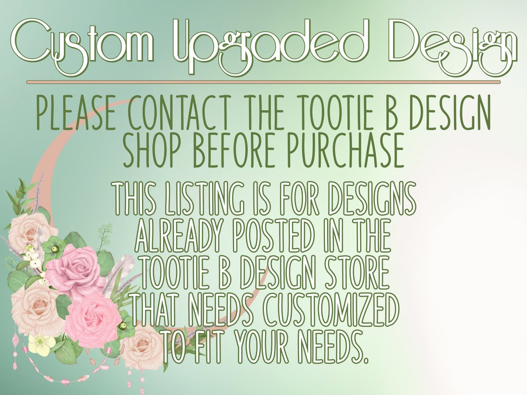 Custom Upgraded Listing - Png, Svg, Eps, Dxf - Etsy
