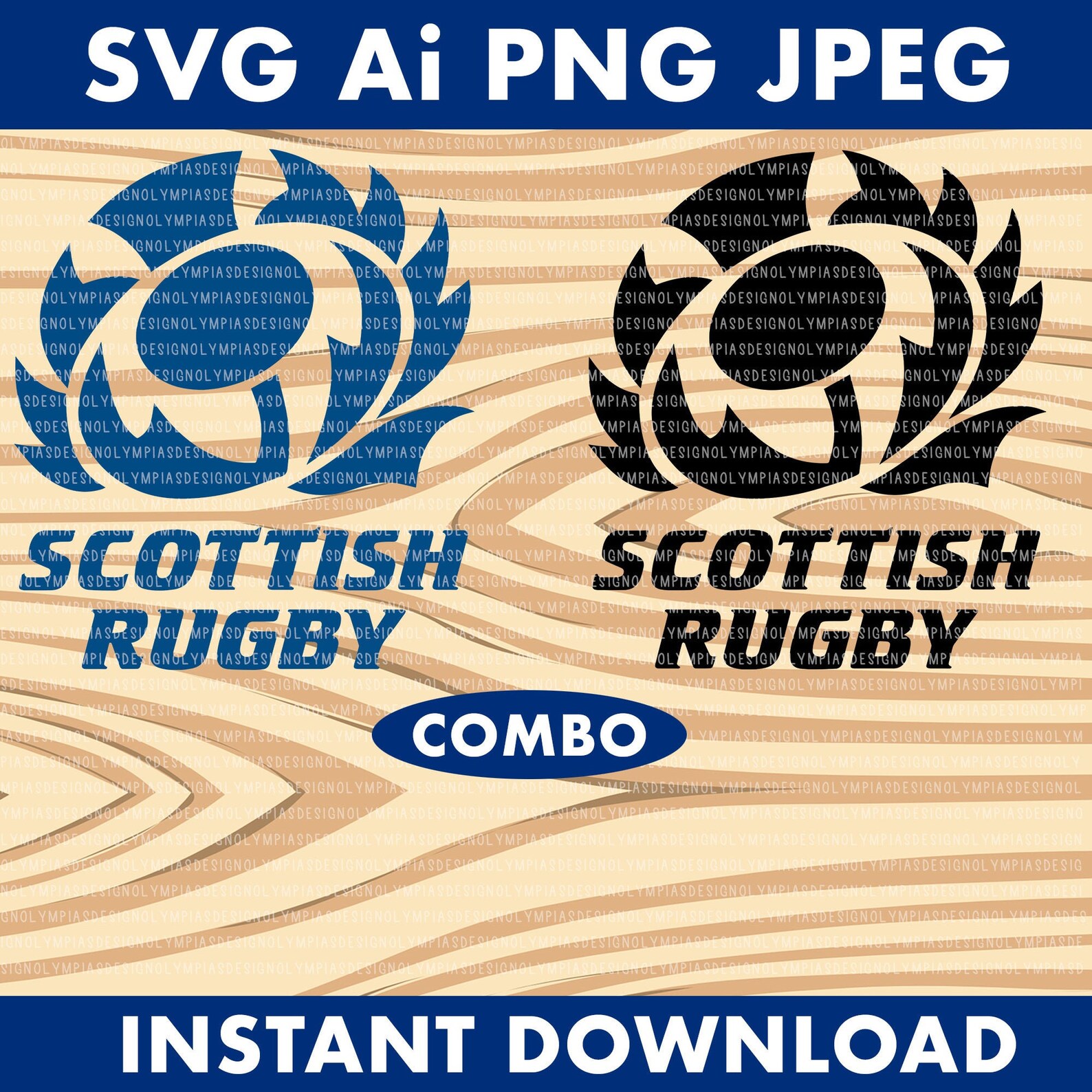 Scotland Rugby Union svg ai png jpeg vector image Instant | Etsy