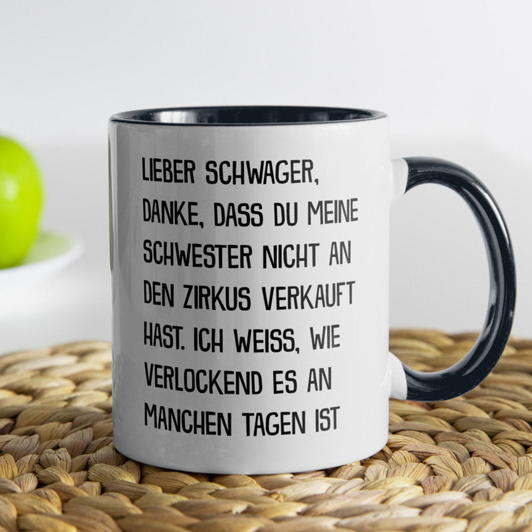 Schwager Geschenk zur Hochzeit Idee Schwager Tasse Bruder der Braut des ...