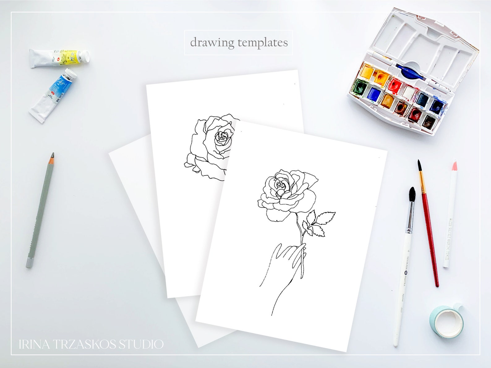 Painting Roses Watercolor Video Tutorials for Beginners, DIY Artwork ...