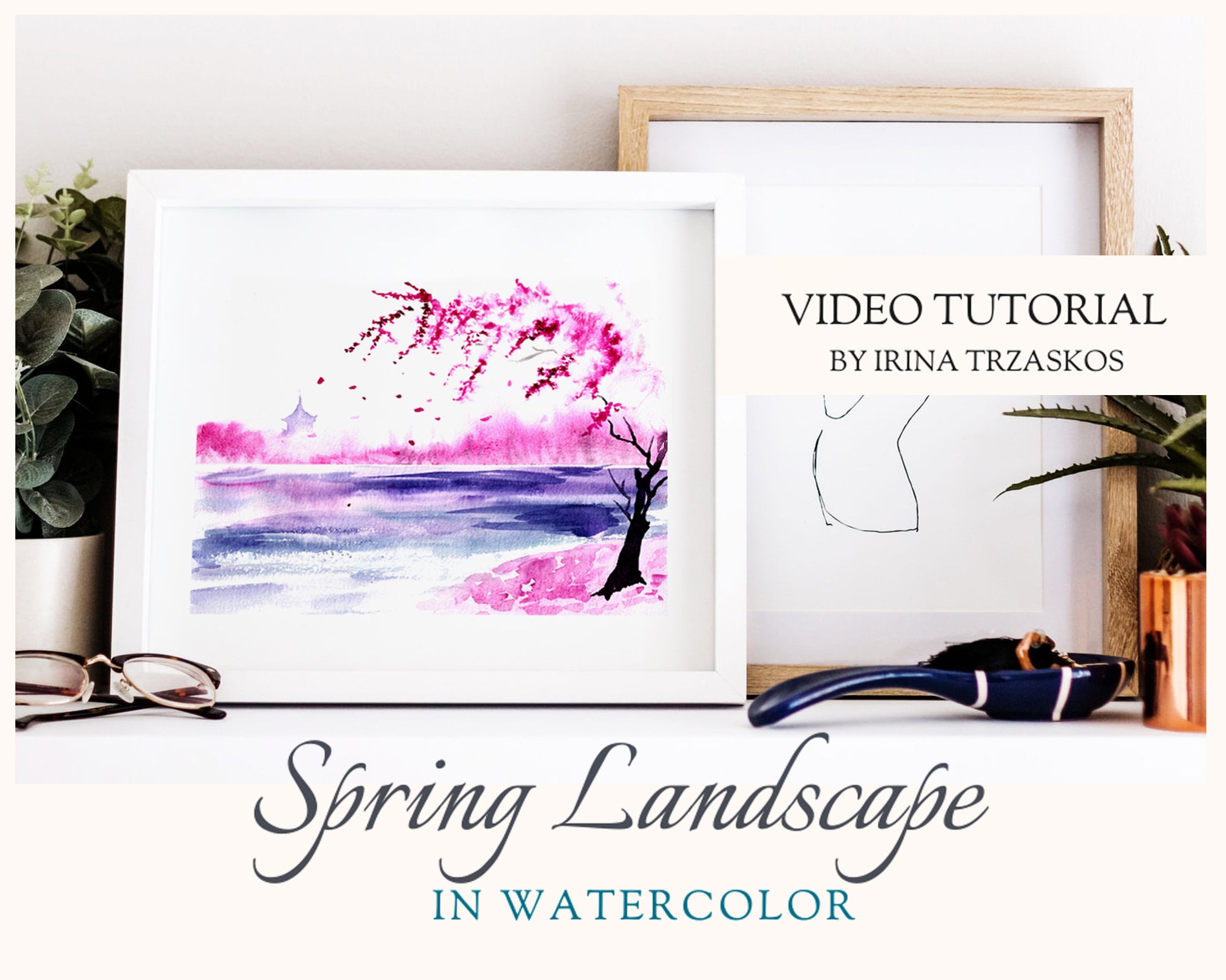 Spring Landscape DIY Artwork for Wall Art and Home Décor - Watercolor ...