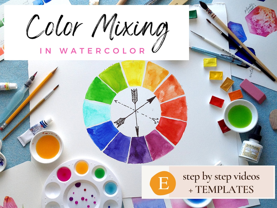 Color Mixing Basics Watercolor Tutorial - Etsy