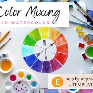 Color Mixing Basics Watercolor Tutorial - Etsy