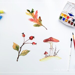 Autumn Illustrations Art Challenge Watercolor Video Tutorial for ...