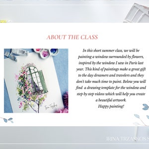 Floral Window - Watercolor Tutorial for Beginners, DIY Artwork for Wall ...