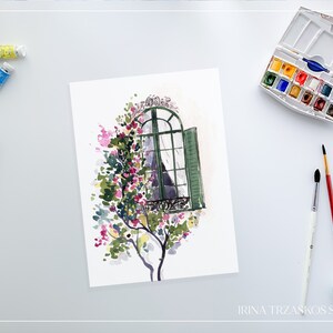 Floral Window - Watercolor Tutorial for Beginners, DIY Artwork for Wall ...