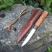 Medium Handmade Viking/slavic Knife With Leather Scabbard - Etsy