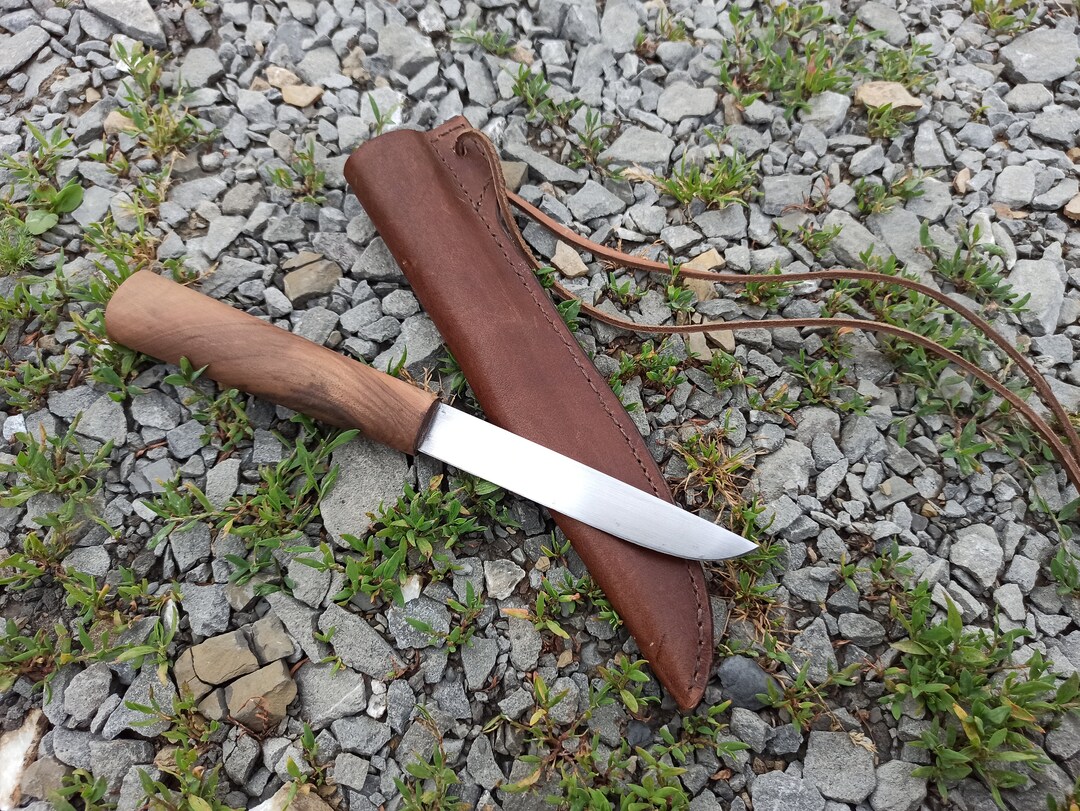 Handmade Viking/slavic Knife With Leather Scabbard - Etsy