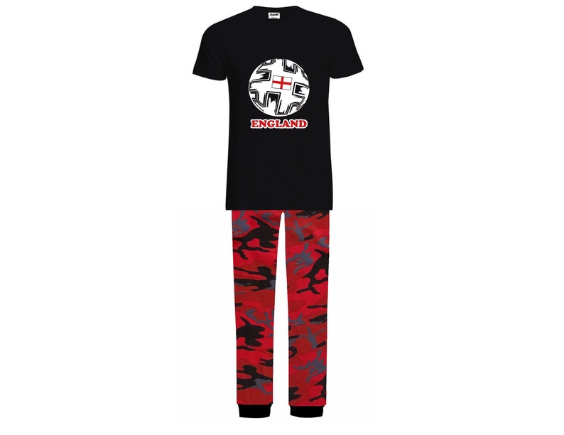 Mens England Football Pyjamas Pjs Loungewear Cotton - Prestige Range ...