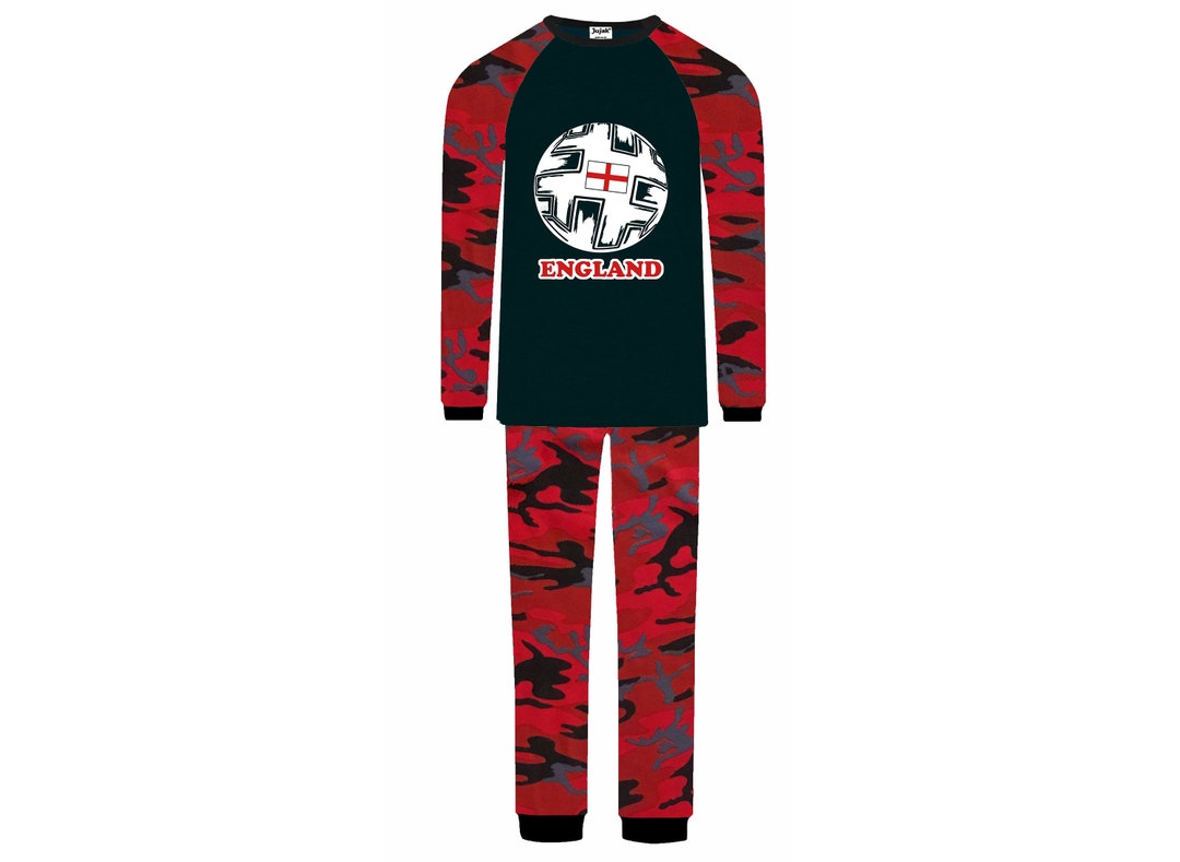Boys England Football Long Pyjamas Pjs Sports Jujak Prestige Range ...