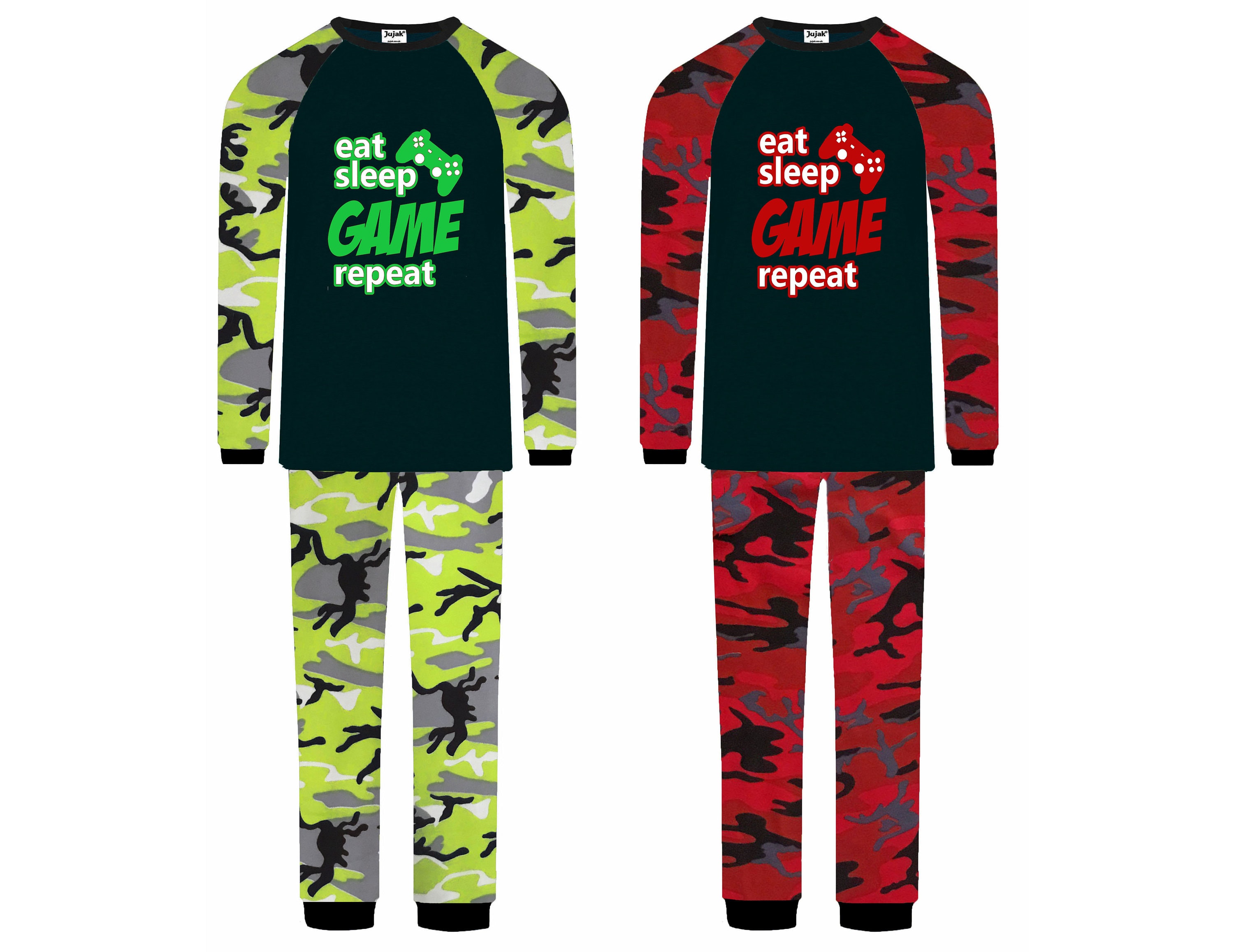 Boys Gaming Pyjamas Eat Sleep Game Repeat Pjs Jujak Prestige Range ...