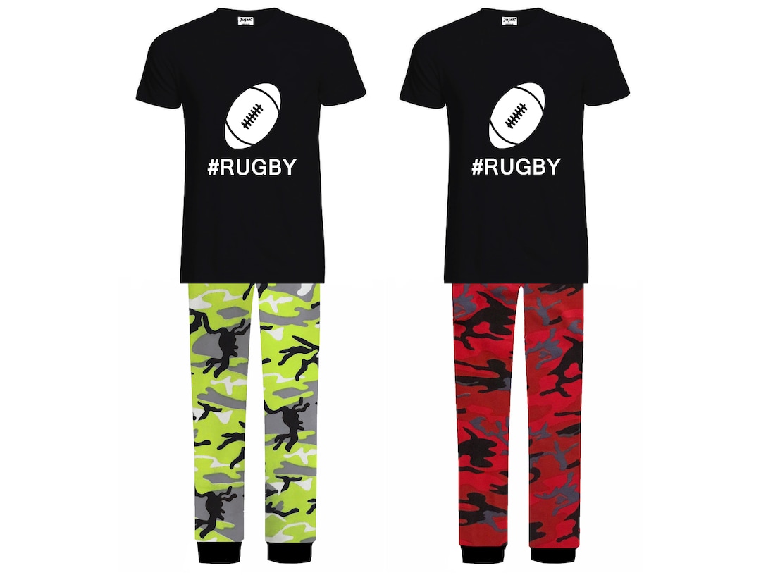 Mens Rugby Pyjamas Pjs Loungewear Cotton - Prestige Range - Etsy UK