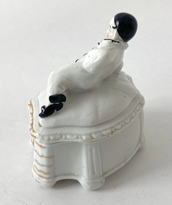 Antique German "Mandolin Pierrot Clown" Hand Painted … - Gem