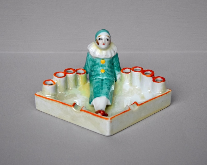 Japanese Porcelain pierrot Lusterware Ashtray - Etsy