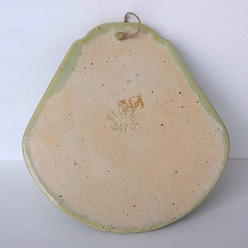 Belgian Art Deco "cherubs / Angels" Antique Relief Ceramic Drip Glaze ...