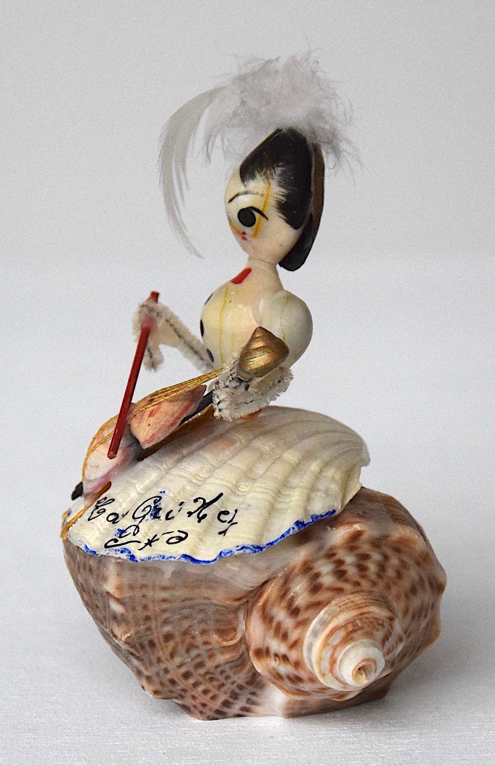 French Handmade violinist Sea Shell Creation - Etsy