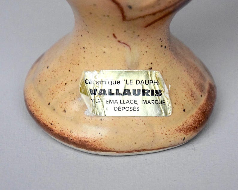 French Vallauris 'le Dauphin' Hand Painted "floral" Ceramic Handled ...