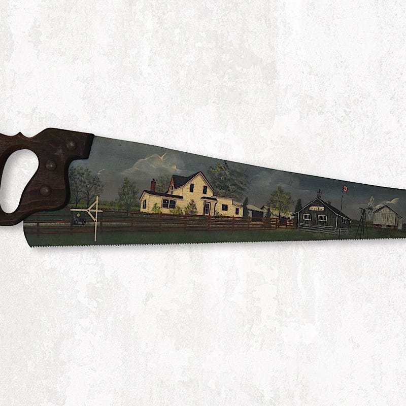 Farm Saw Painting - Etsy UK