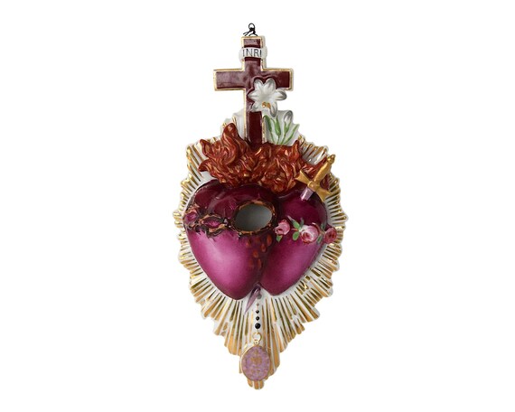French 19th Century bleeding Sacred Heart of Jesus - Etsy
