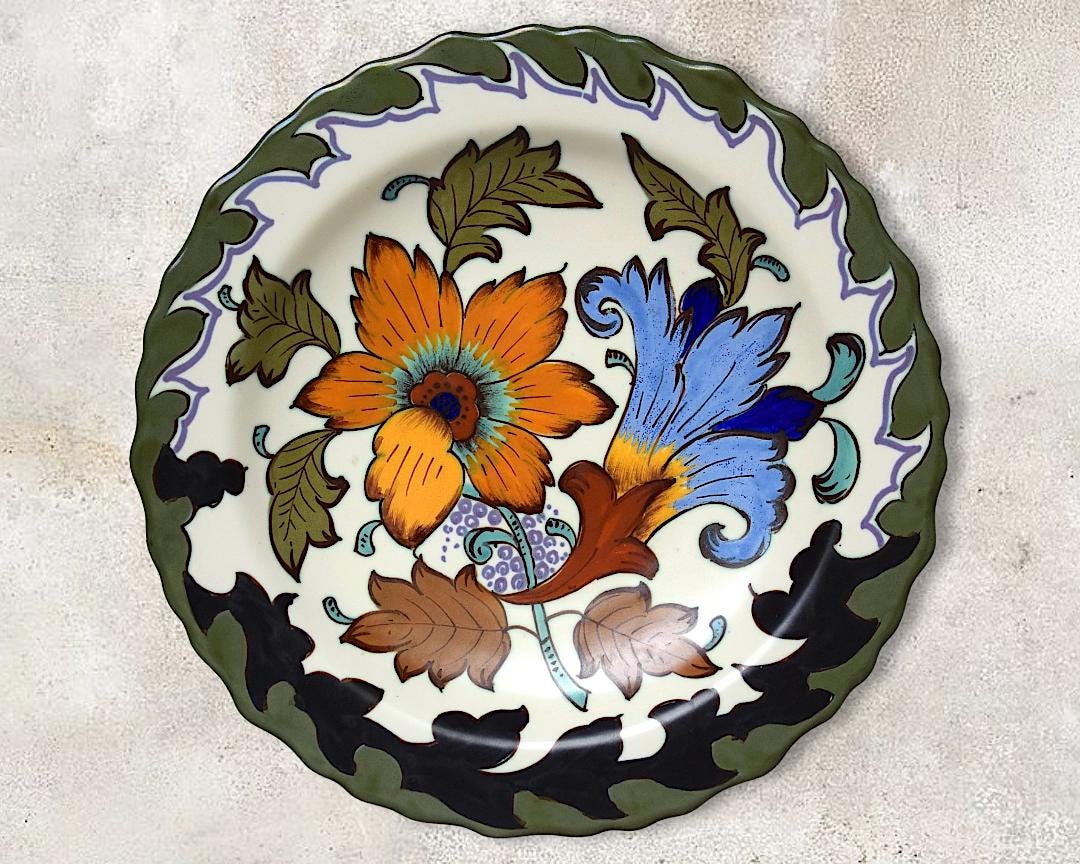20th C. Dutch "royal Gouda" Decorative Hand Painted "plateel" Ceramic ...