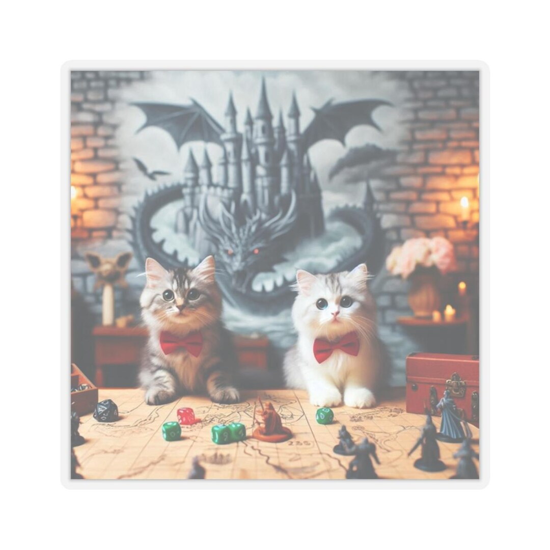 D&D Cats Sticker Gamers DND RPG Dungeons and Dragons - Etsy